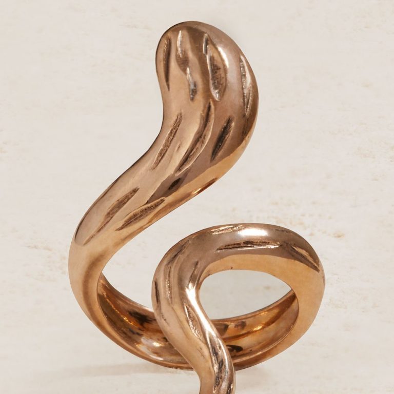 Snake Ring in Bronze