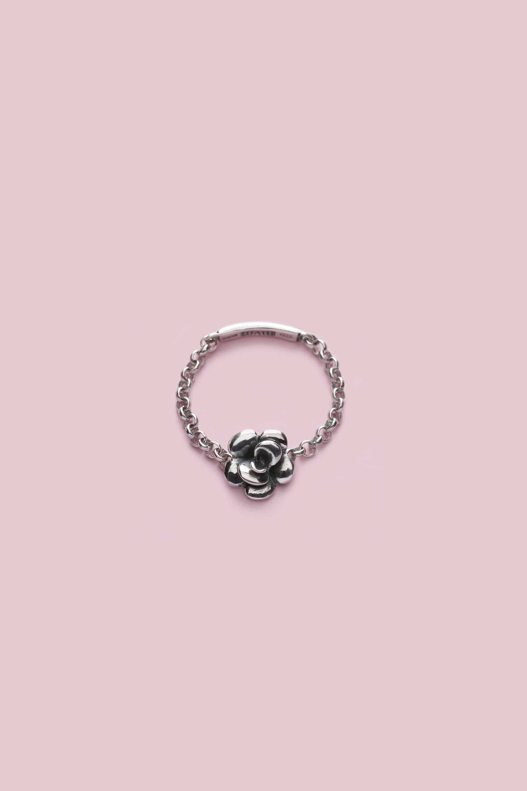 Bouquet Chain Ring in Sterling Silver