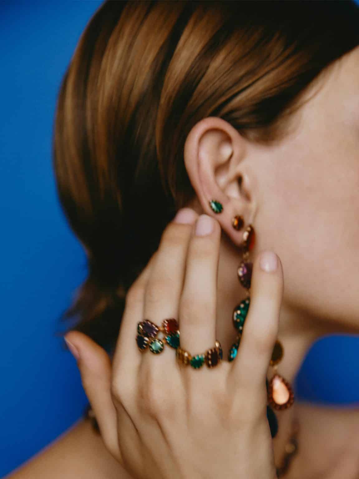 Rainbow Single Ring in Bronze and Multicolour - Madina Visconti