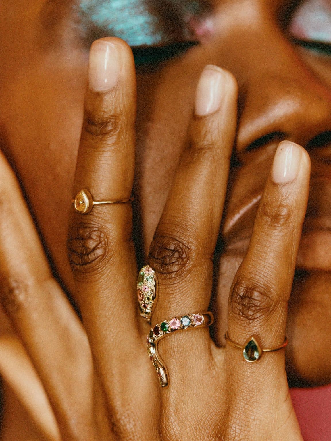 Snake Ring in Yellow Gold with Tourmaline - Madina Visconti